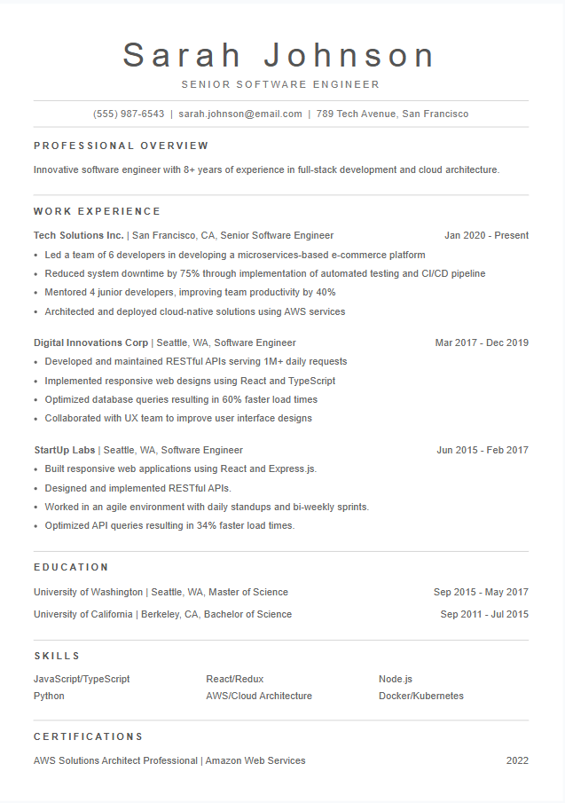 QuickResumeBuild | Professional Resume Builder